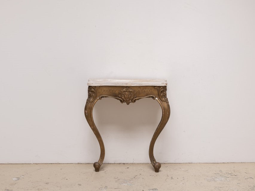 I014 Swedish Rococo Style Console Table with Gold Carb Leg – tefu ...