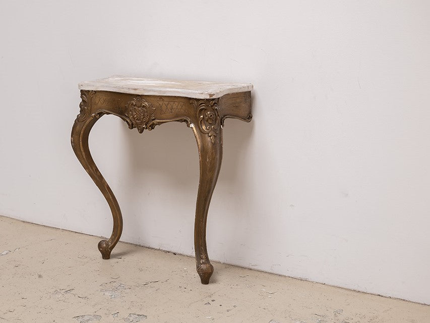I014 Swedish Rococo Style Console Table with Gold Carb Leg – tefu ...